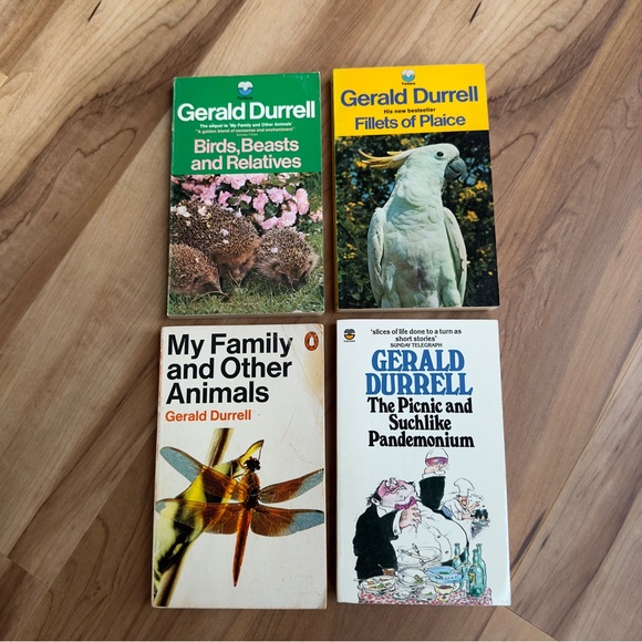 Accents | Set Of 4 Gerald Durrell Books Vintage Animals | Poshmark